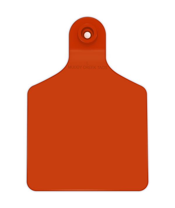 Large Ear Tag - Orange – Muddy Creek Tags